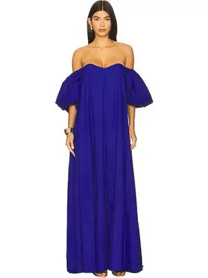 Caroline Constas Palmer Gown - Sea Blue
