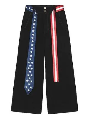 MADFRENZY Tied Baggy Pants - Black