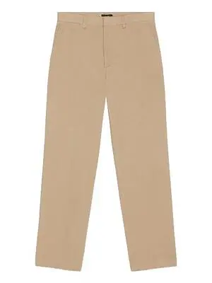 Theory Straight Chino Pant In Brown - Feather