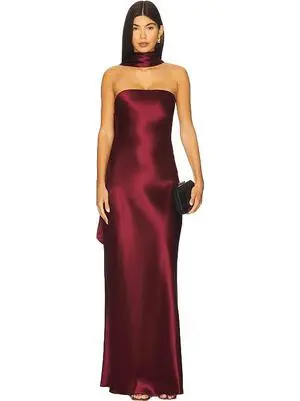 Misha Collection The Lilia Satin Dress - Port