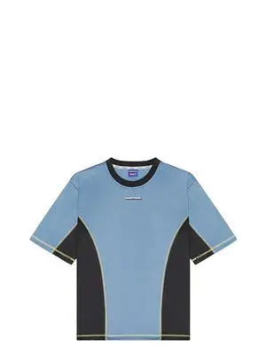 BADFRIEND Bar Logo Cover Stitch Jersey - Blue & Black