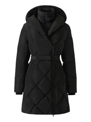 Mackage Ayumi 2-in-1 Long Down Coat With Bib - Black