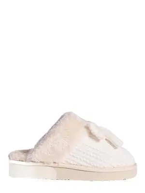 Minnetonka Bowelle Scuff Slide Slippers - Cream