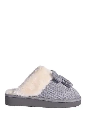 Minnetonka Bowelle Scuff Slide Slippers - Grey