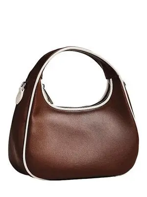 MELIE BIANCO Piped Mini Shoulder Bag - Chocolate