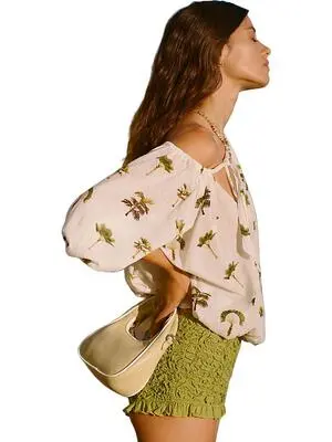 MELIE BIANCO Piped Mini Shoulder Bag Light Yellow