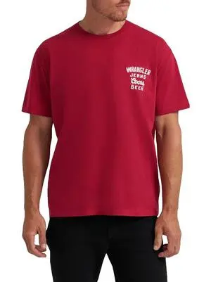 Wrangler X Coors® Embroidered Logo T-shirt - Banquet Red