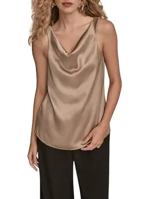 Donna Karan New York Cowl Neck Charmeuse Tank - Nolita