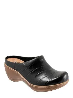 SOFTWALK® Madison Clog - Black Croco