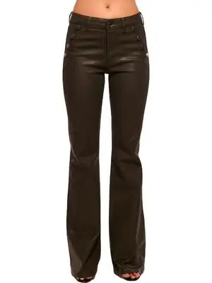 RAMY BROOK Helena High-Waist Coated Bootcut Jeans