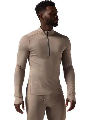 BACKCOUNTRY Pines Microgrid Ultra-lt Baselayer 1/4-zip Top - Fallen Rock