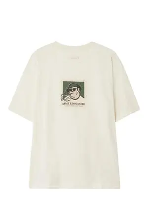 Aimé Leon Dore Musician Printed Cotton-jersey T-shirt - Off-white