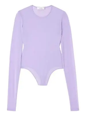 Wardrobe.NYC Stretch-jersey Bodysuit Purple