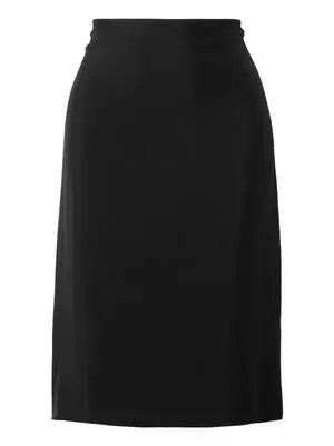 Marni Pleated Satin-twill Skirt - Black