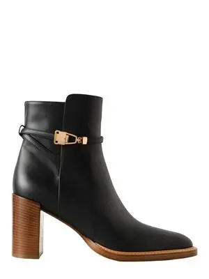 Gabriela Hearst Nina Leather Ankle Boots - Black