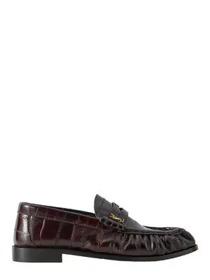 Saint Laurent Le Loafer Eel Loafers - Brown
