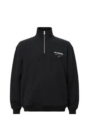 ALLSAINTS Cotton Underground Half-zip Sweatshirt - Black