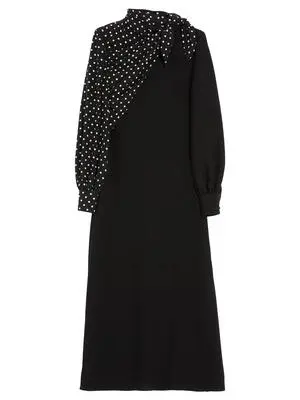 Valentino Garavani Silk Polka-dot Midi Dress - Black