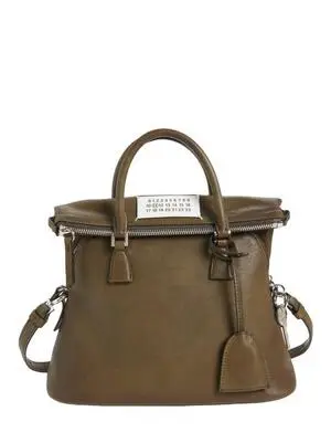MAISON MARGIELA Mini 5ac Leather Tote - Khaki