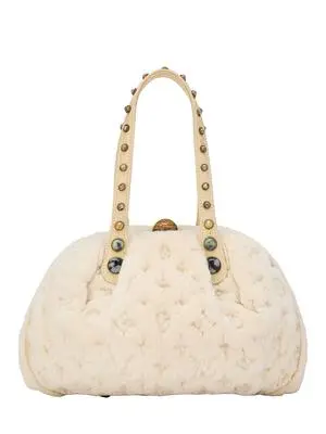 LOUIS VUITTON 2005 Cabochons Demi Lune Handbag - White
