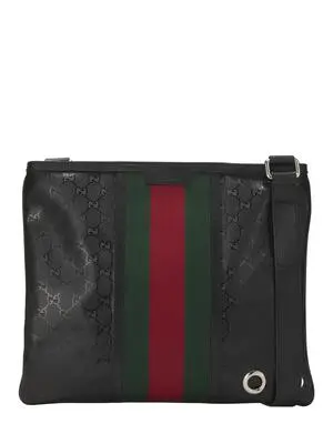 Gucci Gg Imprime Web Messenger - Black