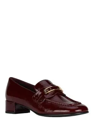 Jeffrey Campbell Book-smart Loafer Pumps - Wine Crinkle Patent
