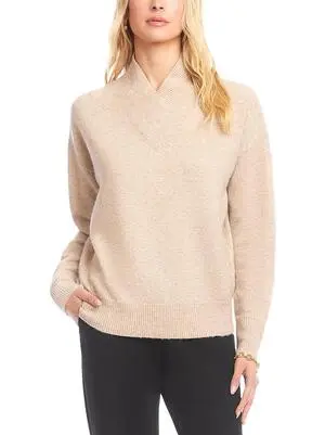Karen Kane Shawl Collar Sweater - Sand