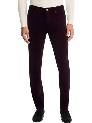 Monfrère Brando Slim-fit Needle Cord Jeans - Plum