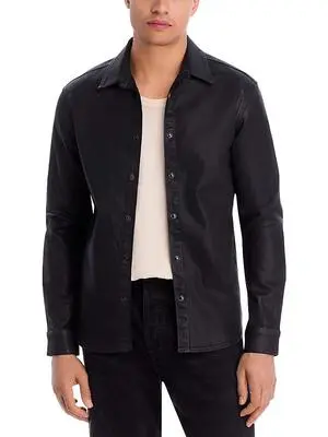 Monfrère Cooper Snap Front Shirt - Coated Noir