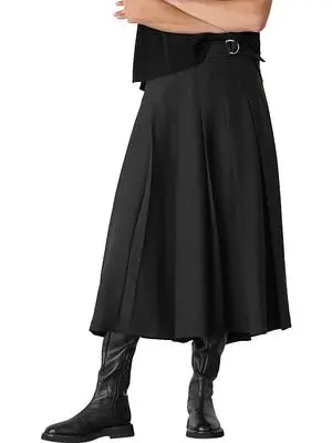 Whistles Pleated Kilt Skirt - Black