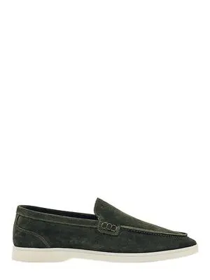 REISS Kason Slip On Loafers - Forest Green