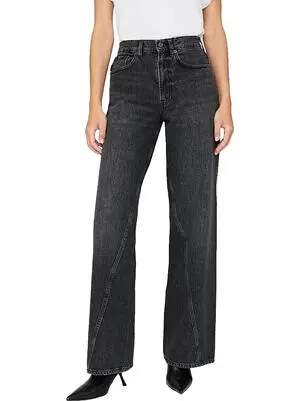 ANINE BING Brie High-rise Jeans - Washed Black