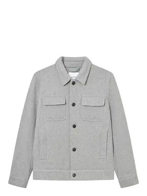 LES DEUX Nash Twill Shirt Jacket - Grey