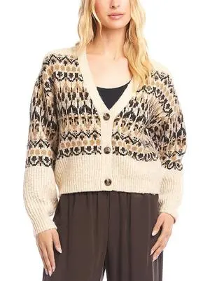 Karen Kane Jacquard Cardigan - Multi