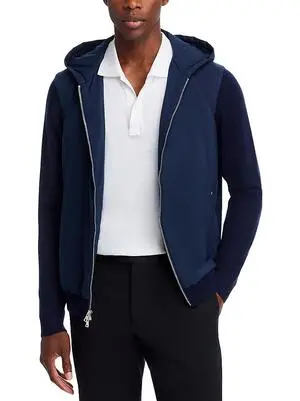 Peter Millar Crown Crafted Holdridge Hybrid Zip Hoodie Sweater - Navy