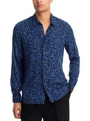 HUGO Printed Straight Fit Button Down Shirt