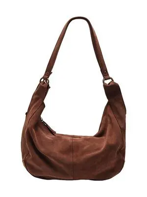 Free People Roma Suede Tote - Rust