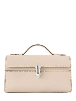 Savette Symmetry Pochette Textured-leather Tote - Neutrals