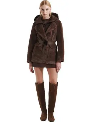 Rudsak Faux Fur Jacket - Brown