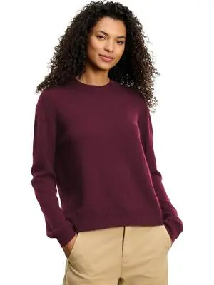 Velvet By Graham & Spencer Crystal Cashmere Sweater - Burgundy