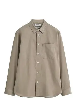 Cos Relaxed Corduroy Shirt Beige