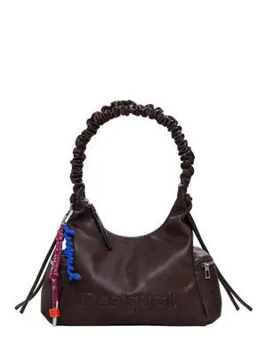 Desigual Faux Leather Shoulder Bag - Dark Brown
