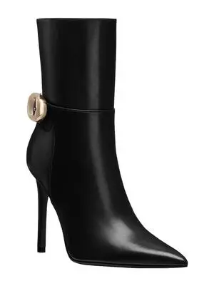 STUART WEITZMAN Power Buckle Leather Bootie - Black