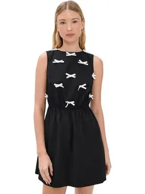 ANOTHER GIRL Bow Bodice Mini Dress - Black