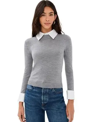 Alice + Olivia Carolann Pullover - Medium Heather Grey