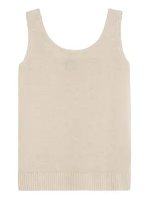 Max Mara Baccano Linen-knit Tank - Sand