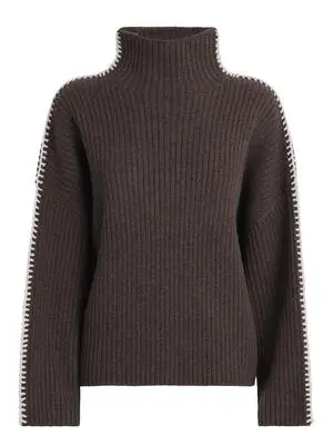 Rag & Bone Wool Ingrid Rollneck Sweater - Brown