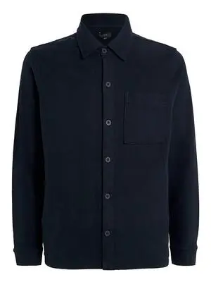 Vince Sueded Cotton Shirt Jacket - Navy