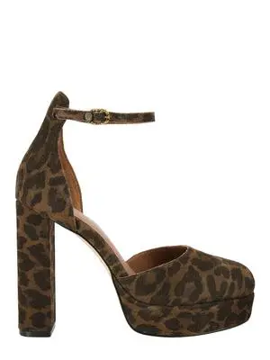 Kurt Geiger Suede Shoreditch Platform Heels - Brown