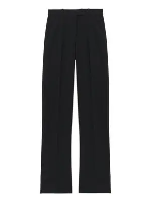 Alexander McQueen Stretch-wool Straight Leg Trousers - Black